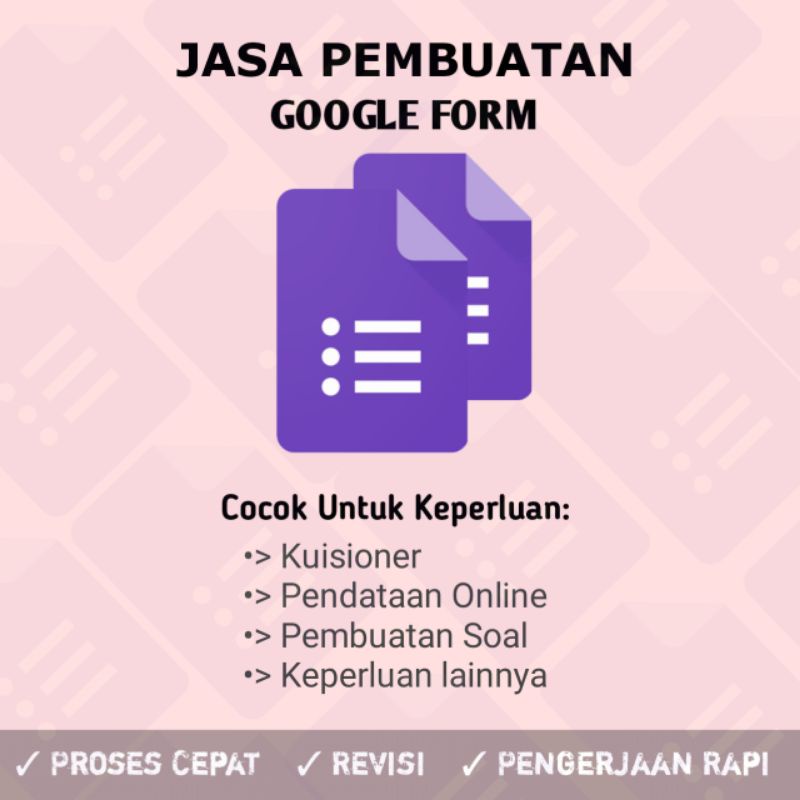 Jual JASA PEMBUATAN GOOGLE FORM /KUISIONER | Shopee Indonesia