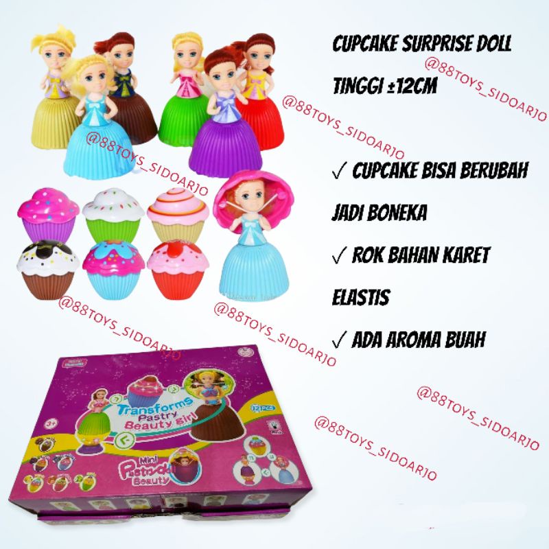 Jual Ukuran Besar ! Cupcake Surprise Doll Cupcake Jadi Boneka Nyala ...