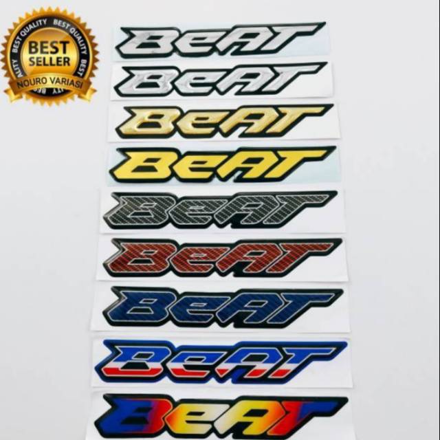 Jual Emblem HONDA BEAT logo honda beat timbul thailook thailan silver ...