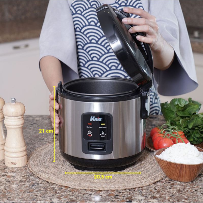 Jual Kris Rice Cooker Deluxe 1 Ltr silver | Shopee Indonesia