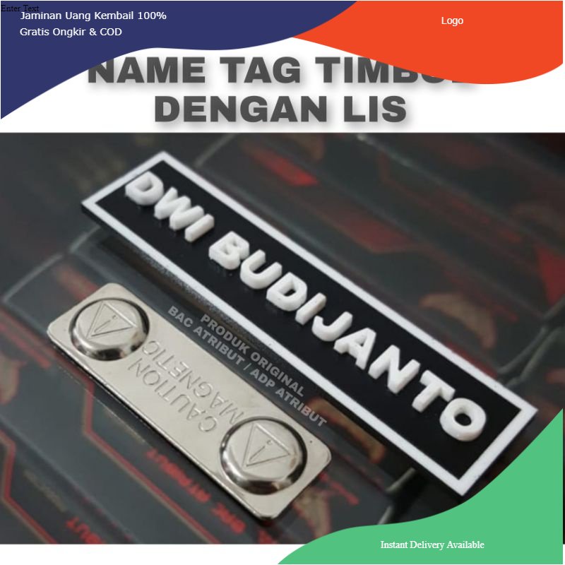 Jual Papan Nama - Name Tag dada Huruf timbul super premium | Shopee ...