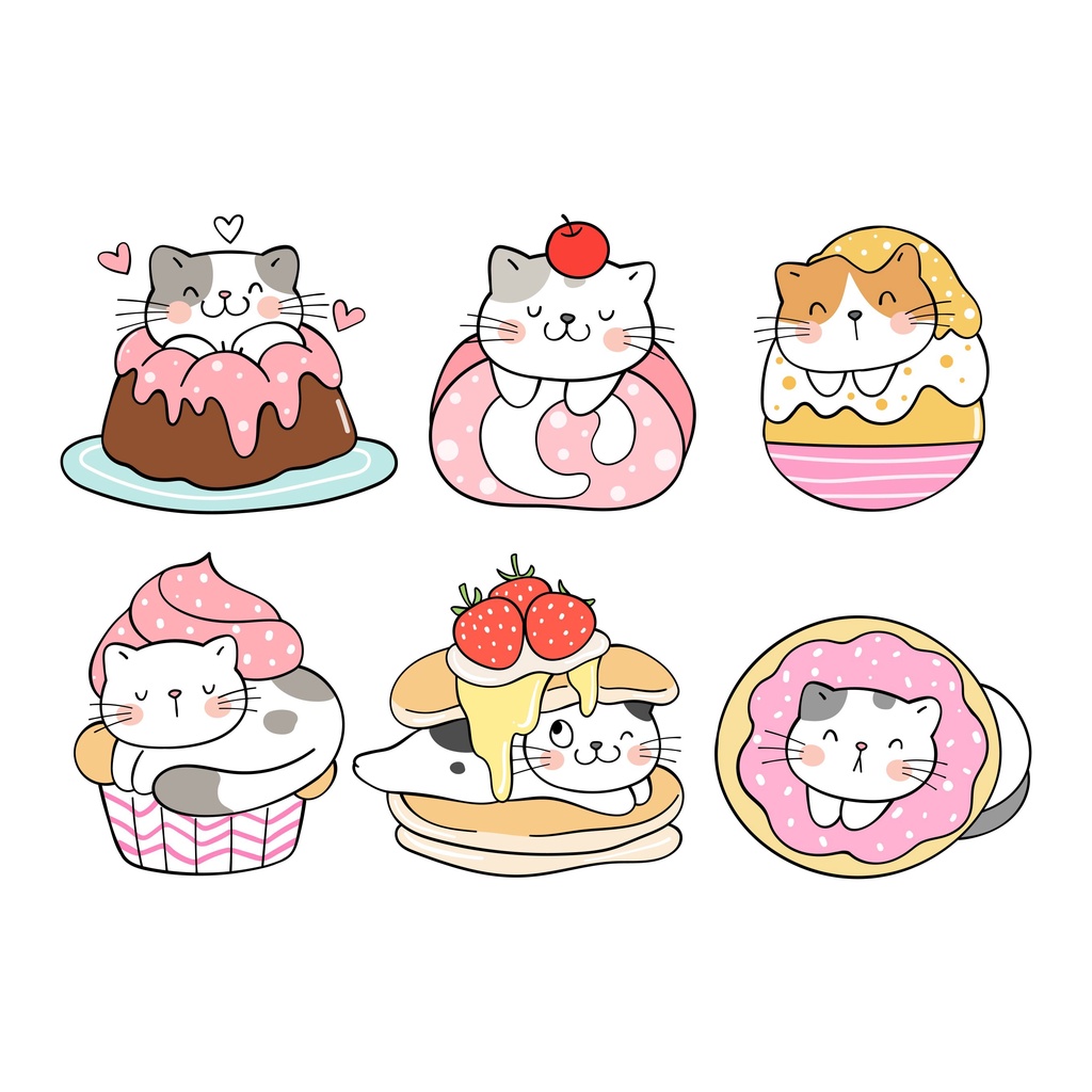 Jual Sticker Cat kucing travel cute cat hijab aesthetic / sticker ...