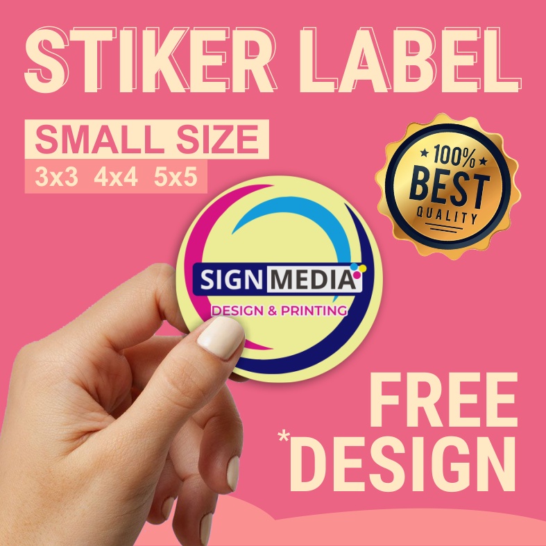 Jual CETAK STIKER LABEL KECIL BULAT/KOTAK untuk KUE/MAKANAN/MINUMAN ...