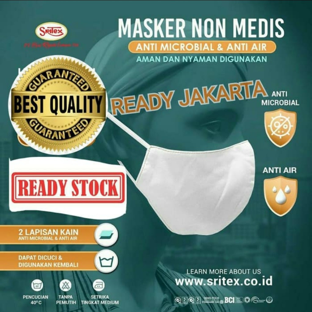 Jual Masker Sritex Non Medis Bisa Dicuci - Asli Dijamin | Shopee Indonesia