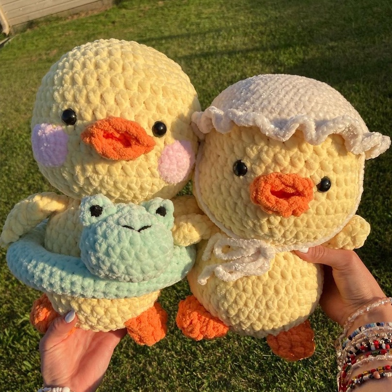 Jual Amigurumi Bebek Jumbo | Boneka Rajut Bebek | Amigurumi Baby Duck ...