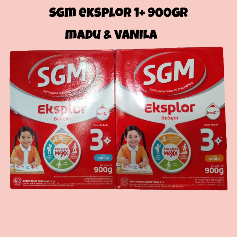 Jual SGM EKSPLOR 3+ 900GR MADU/VANILA EXP 2026 MURAH | Shopee Indonesia