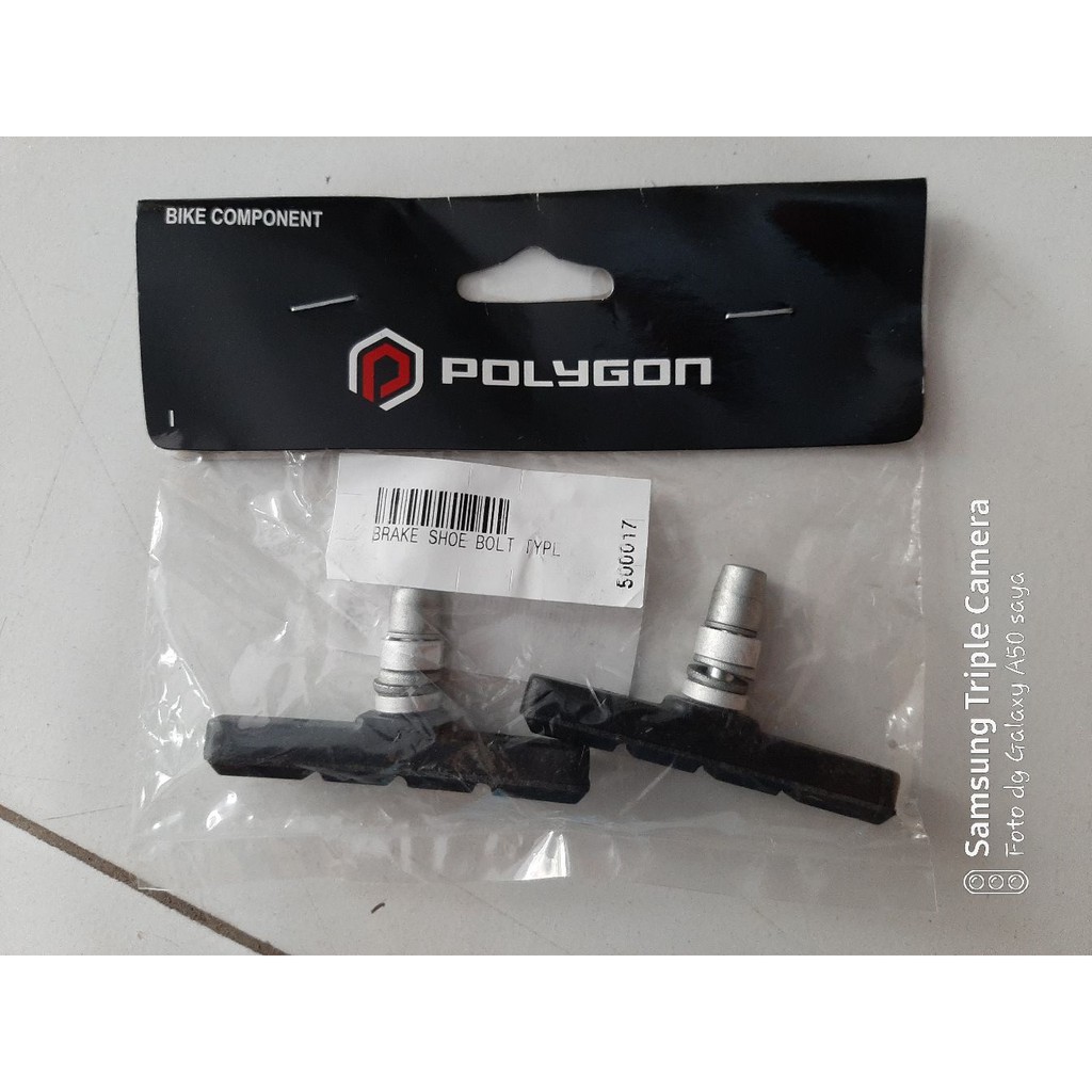 Jual POLYGON Brake SHOE BOLT / KARET REM V-BRAKE VBRAKE CTB / MTB / BMX ...