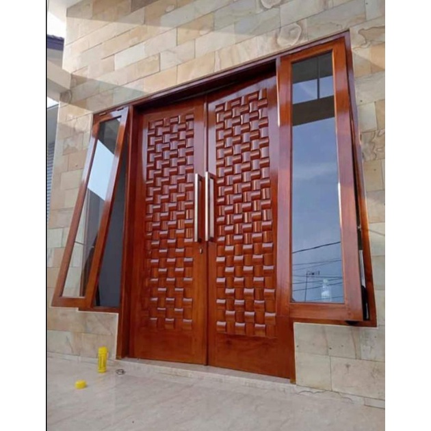 Jual pintu motif anyaman kayu jati | Shopee Indonesia
