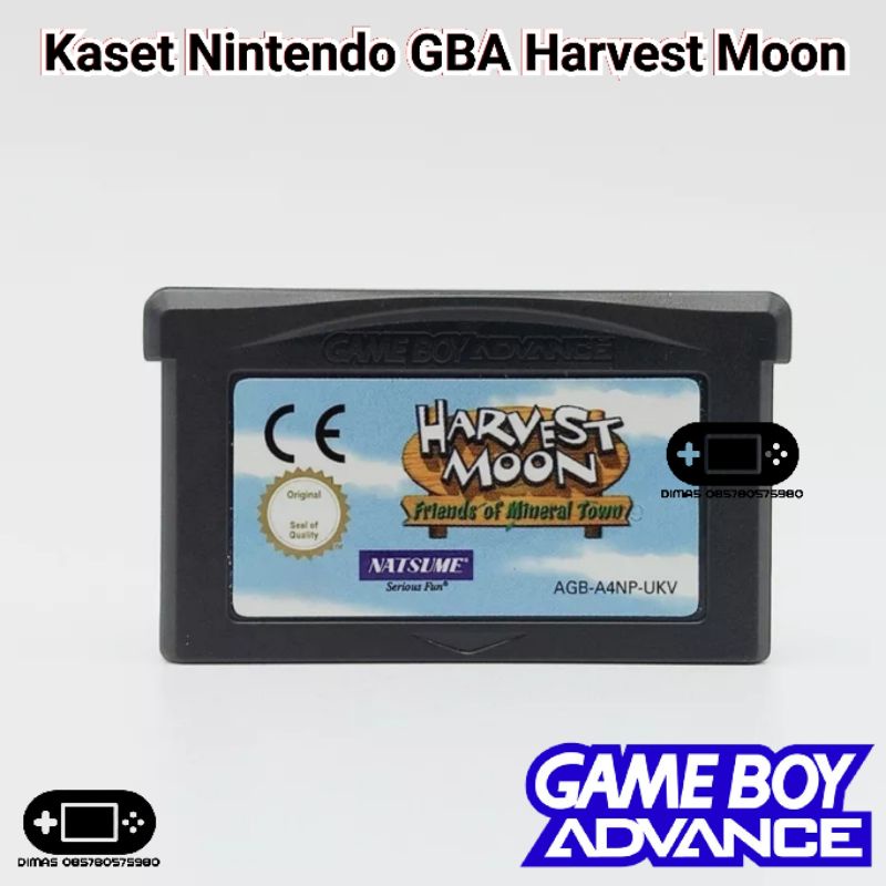 Jual Kaset Nintendo GBA Harvest Moon gameboy advance sp micro ds lite ...