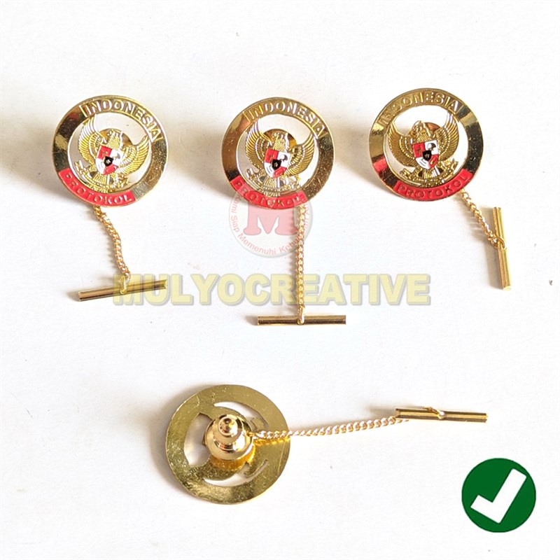 Jual Bros Pin Protokol Garuda Pengait Jambu Rantai Warna Merah Murah ...