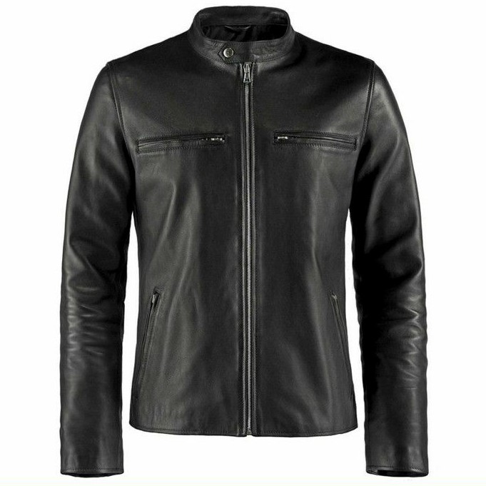 Jual Jaket kulit Cafe Racer GR16 Hitam 09 Klasik | Shopee Indonesia