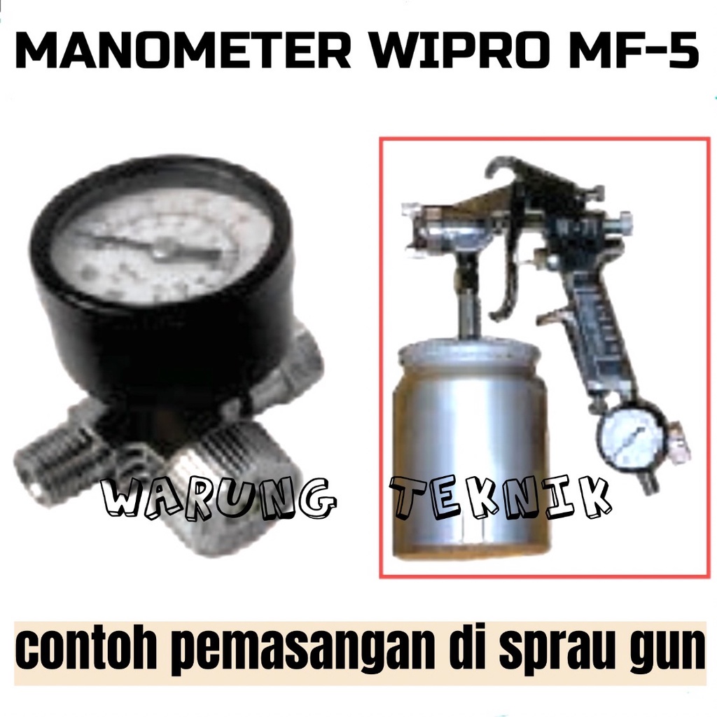 Jual WIPRO MF-5 AIR REGULATOR - MANOMETER ANGIN SPRAY GUN | Shopee Indonesia