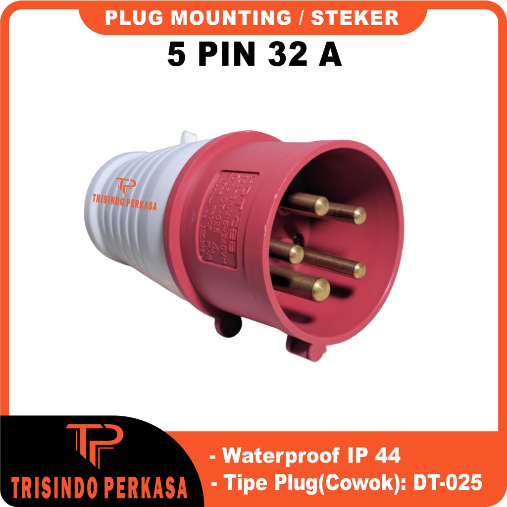 Jual Plug Mounting Male Steker 5P 32A 025 | Shopee Indonesia