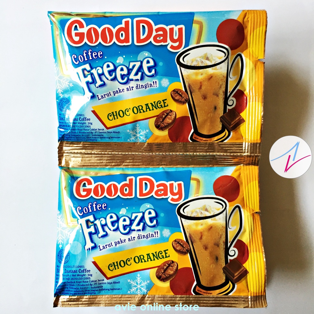 Jual GOOD DAY COFFEE FREEZE CHOC' ORANGE 1 RENTENG (10 X 30 GR ...