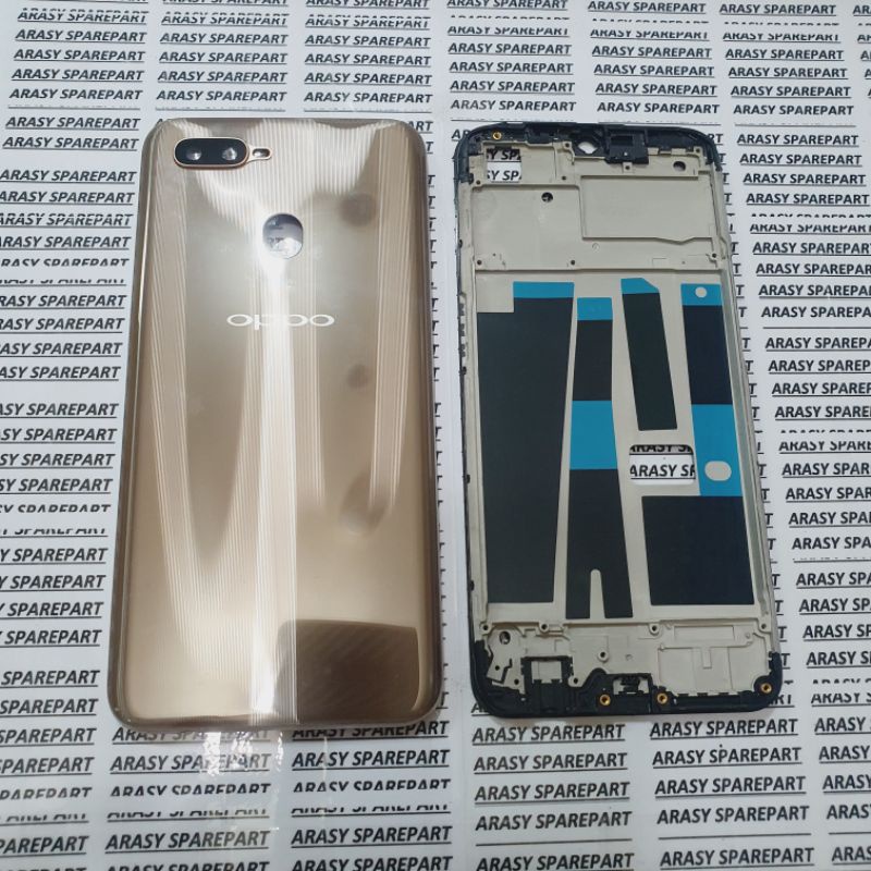 Jual CASING FULL SET FRAME DAN BAZZLE TULANG TENGAH TATAKAN LCD OPPO A7 ...