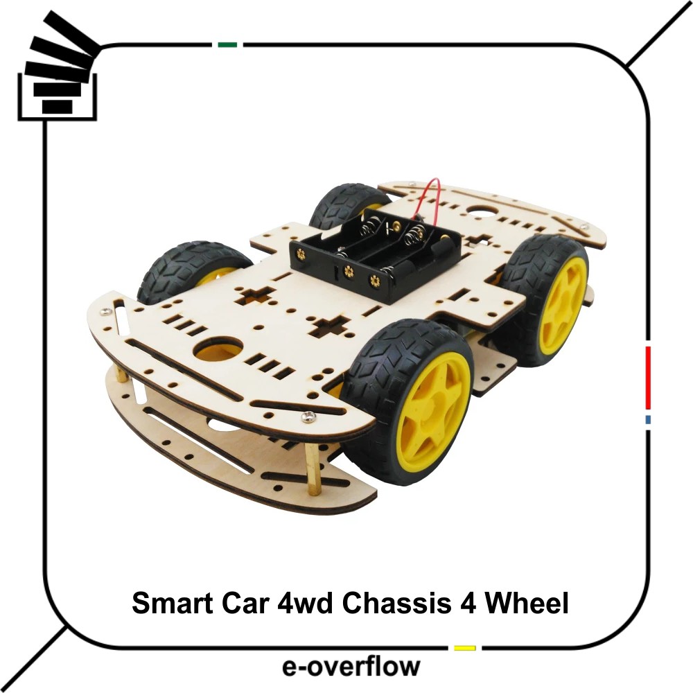 Jual Smart Car Mobil Robot Chassis Kits 4WD 4 Roda Mobile Wireless ...