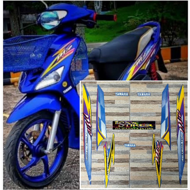 Jual striping original Yamaha Mio sporty smile biru blue tahu 2003 2004 ...