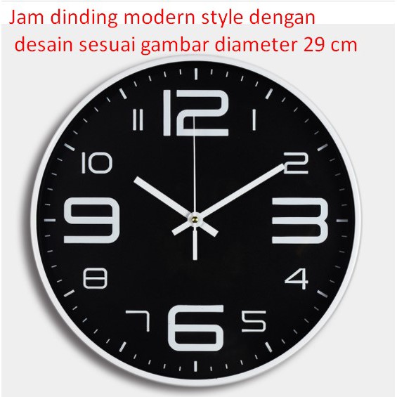 Jual Jam dinding modern style dengan desain sesuai gambar diameter 29 ...