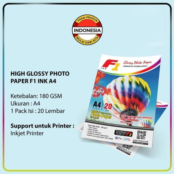 Jual Kertas Photo - High Glossy Photo Paper A4 180gr | Shopee Indonesia