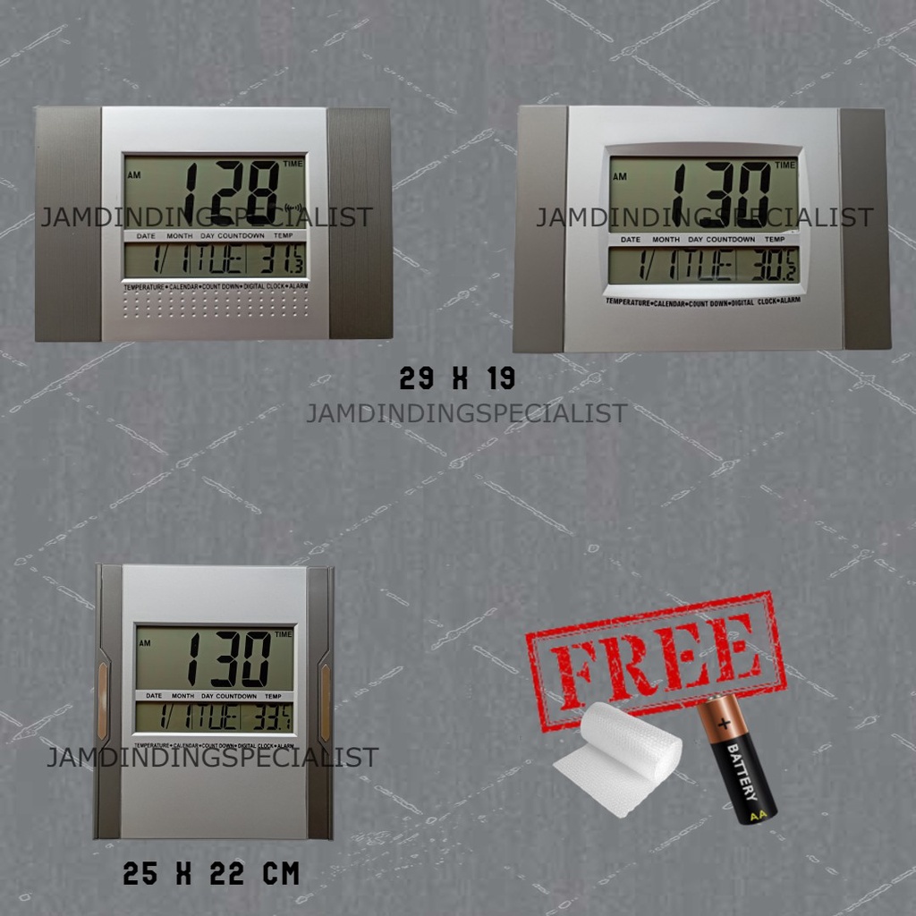 Jual JAM DINDING JAM MEJA LED DIGITAL KALENDER DAN SUHU RUANGAN UKURAN ...