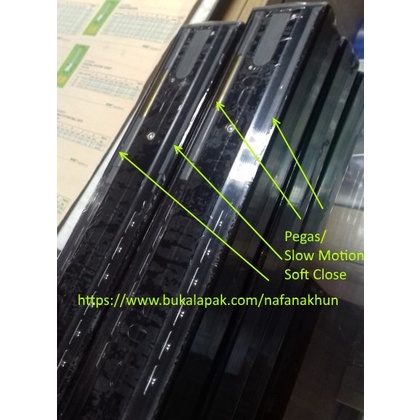Jual Rel Laci 45cm SOFT-CLOSE HARFIT - Slow Motion DOBEL - DOUBLE TRACK ...
