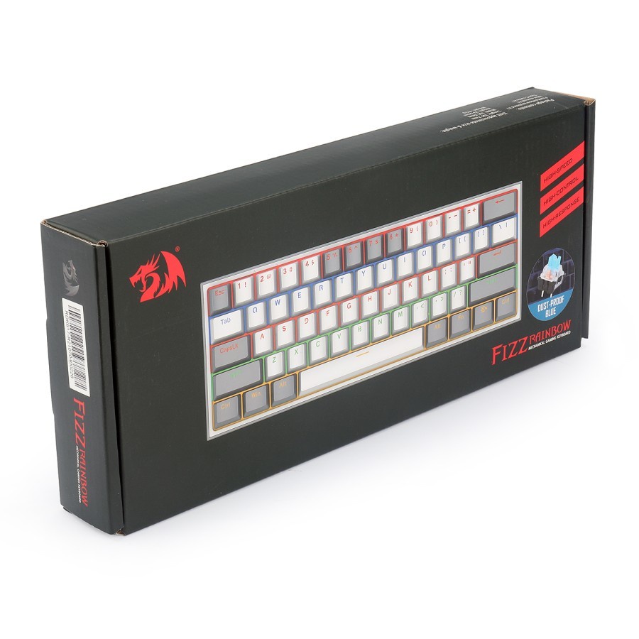 Jual Redragon Mechanical Gaming Keyboard 60% RAINBOW FIZZ-K617-R ...