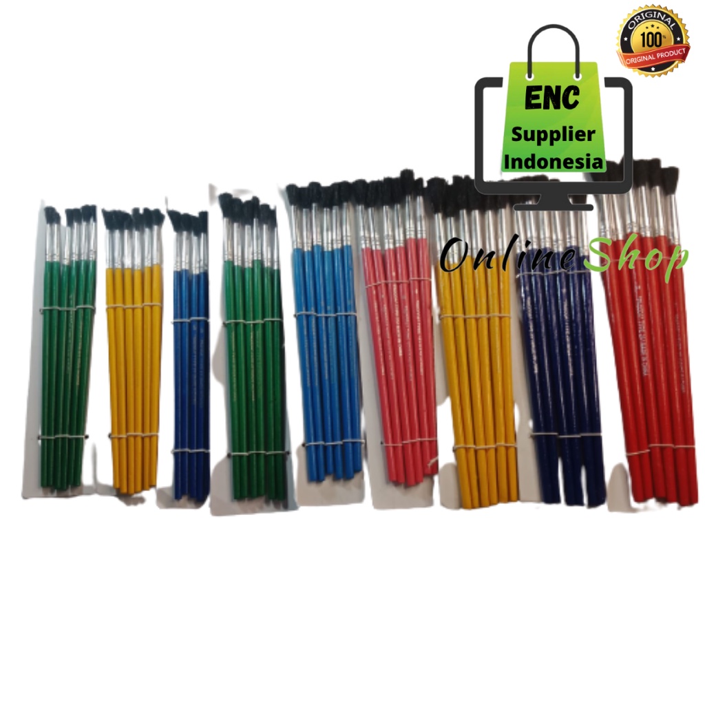 Jual 6 buah kuas cat air pagoda No 1 2 3 4 5 6 7 8 9 10 11 12 brush ...