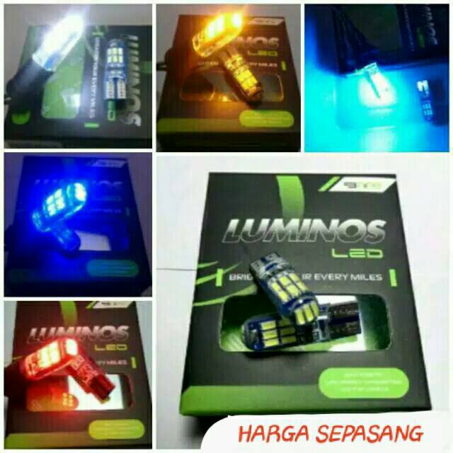 Jual Lampu Led Nine Luminos T10 jelly 15 led Sepasang | Shopee Indonesia
