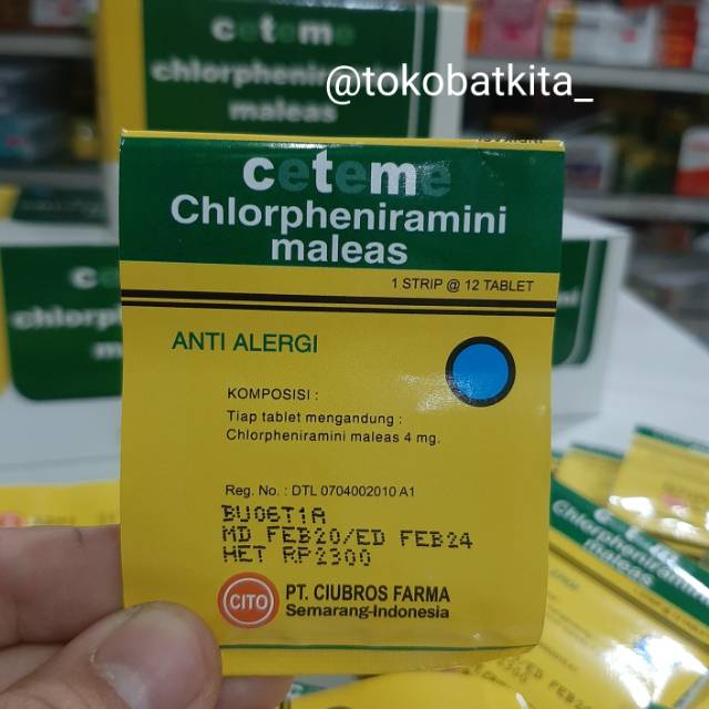 Jual [ISI 12 TABLET] CTM CITO 4MG / OBAT GATEL DAN ALERGI KULIT MAKANAN ...