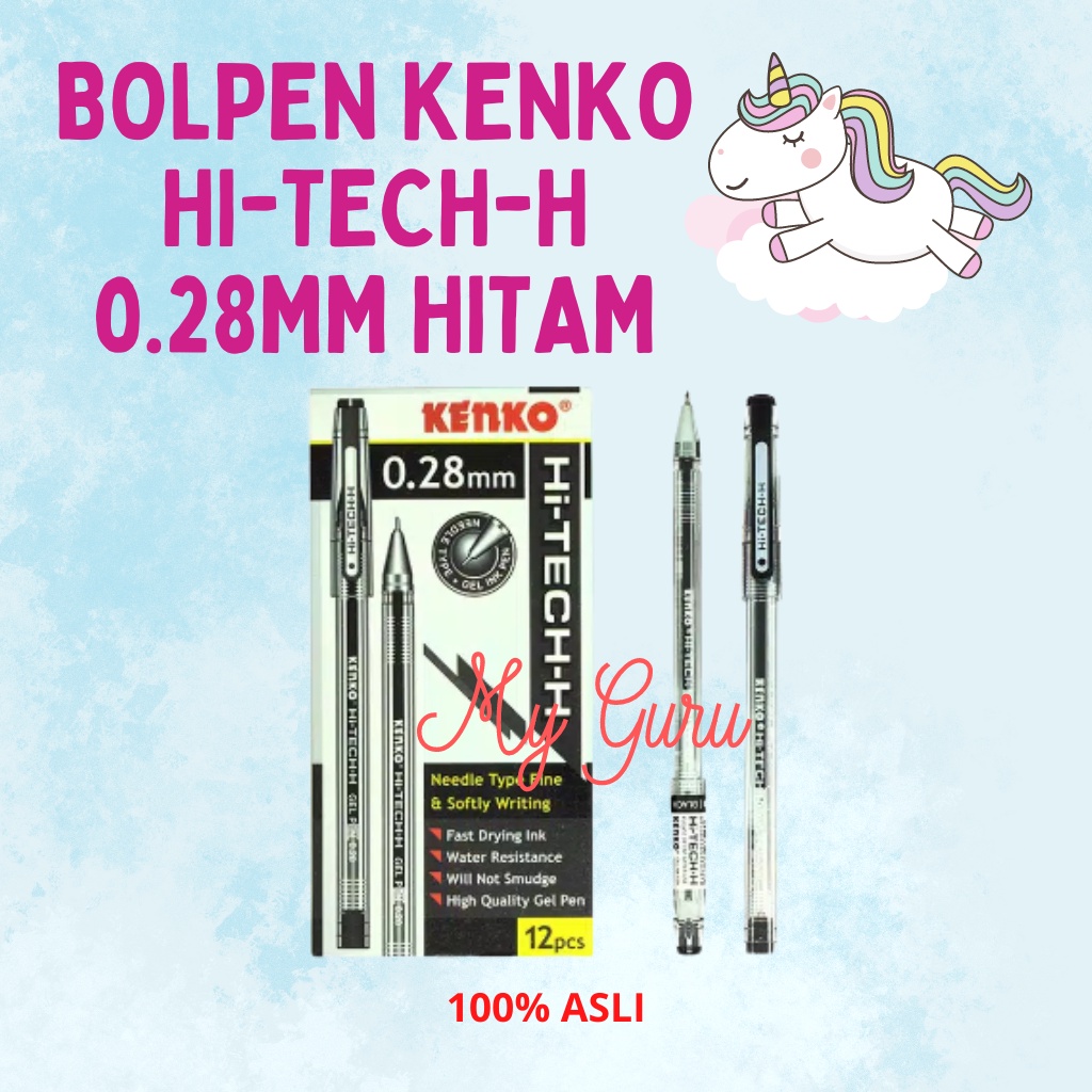 Jual [PCS] BOLPEN PULPEN GEL HI-TECH-H KENKO 0.28MM HITAM / BIRU | Shopee Indonesia