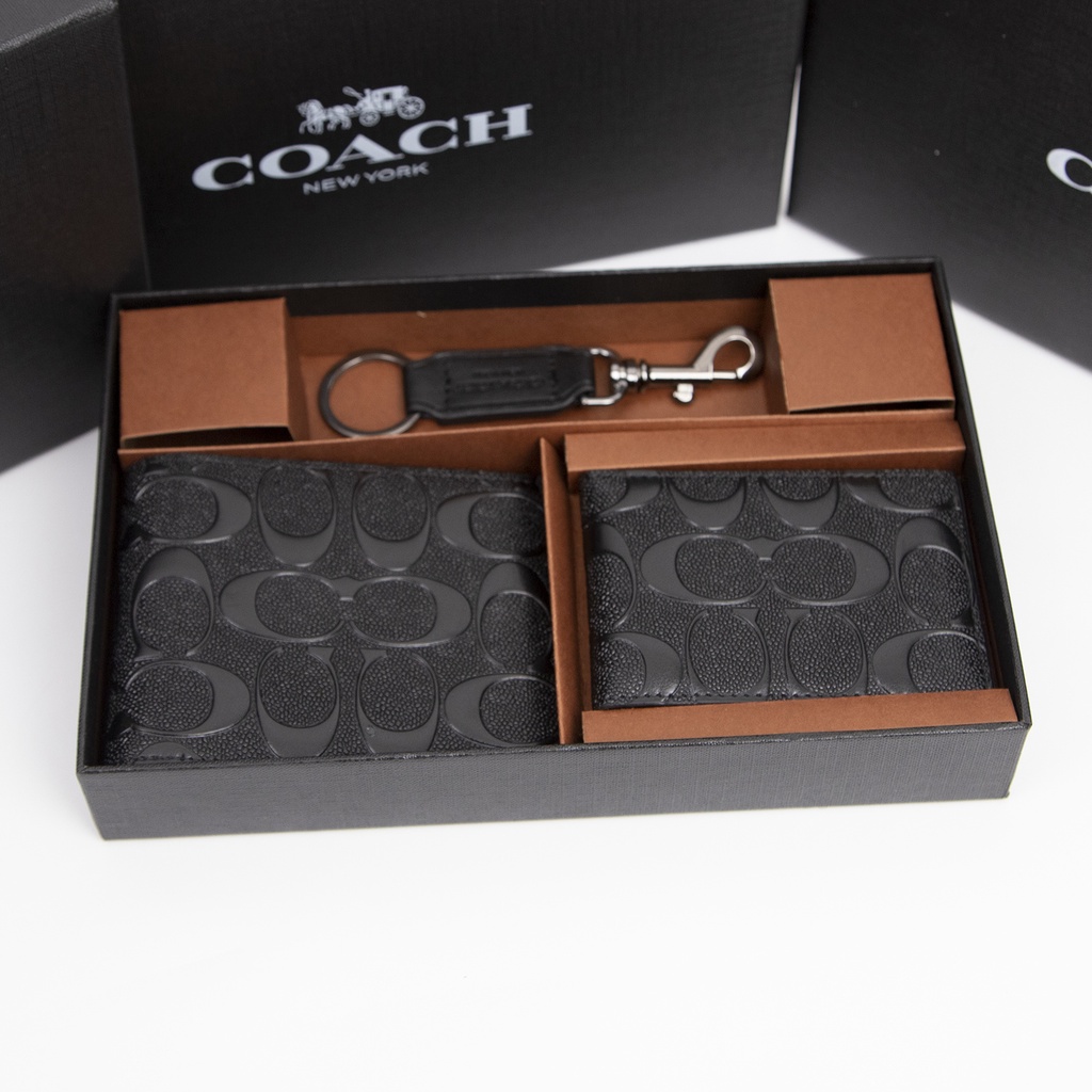 Jual COACH 75371 Dompet Pria Dompet Pendek Pemegang Kartu Dua Kali ...