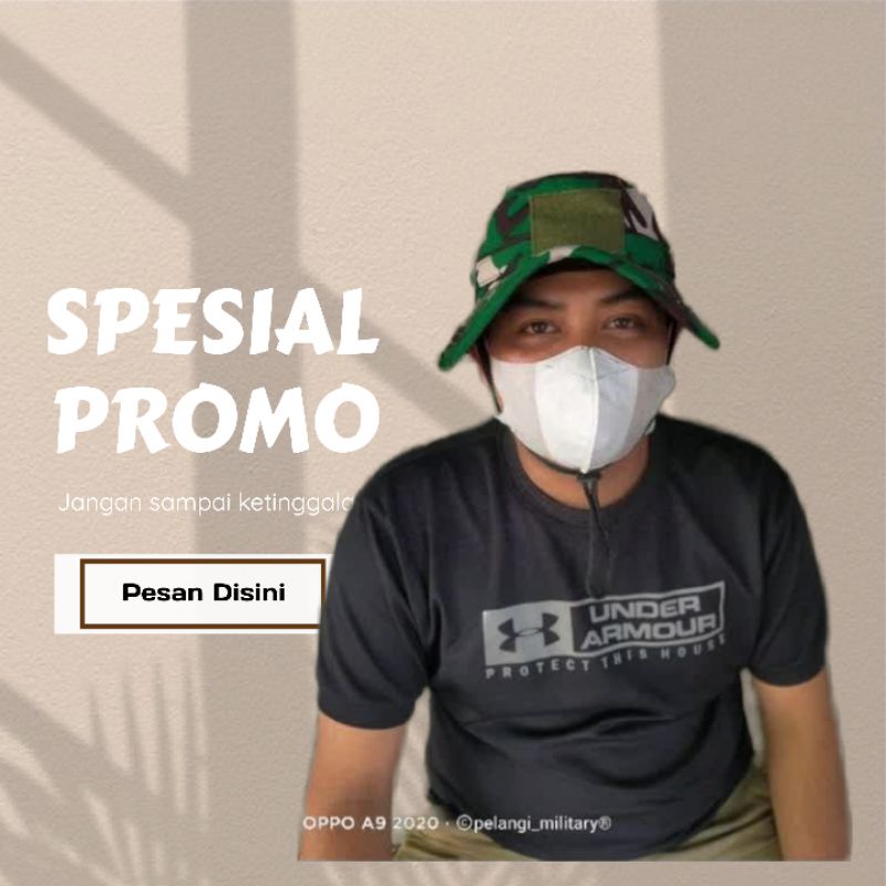 Jual Topi rimba tactical loreng TNI model kawat/Topi rimba anti air ...