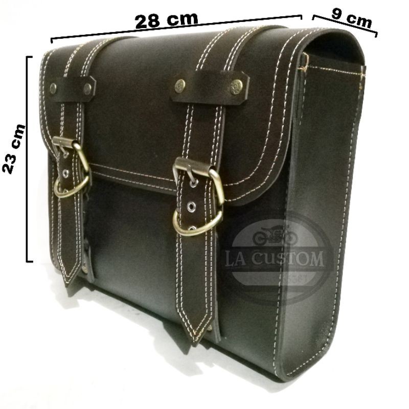 Jual Tas motor RE royal enfield Tas motor W175 sidebag custom tas motor ...