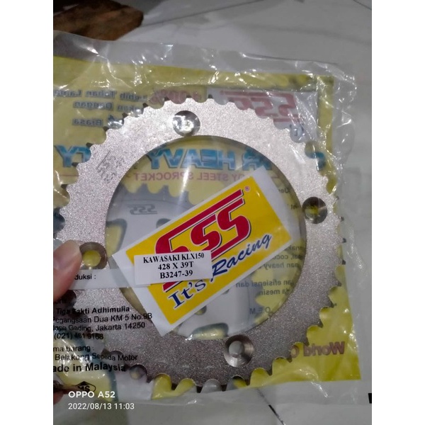Jual Gear gir belakang klx dtracker supermoto sss 428- 39t 41t | Shopee Indonesia