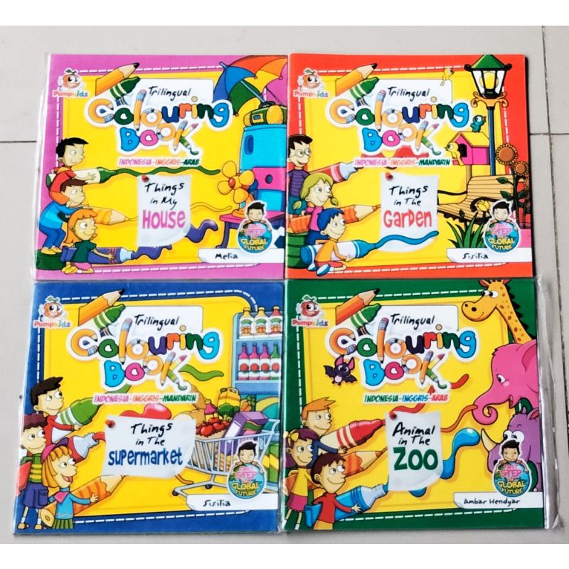 Jual Buku Anak-anak / Trilingual Colouring Book / Original | Shopee ...
