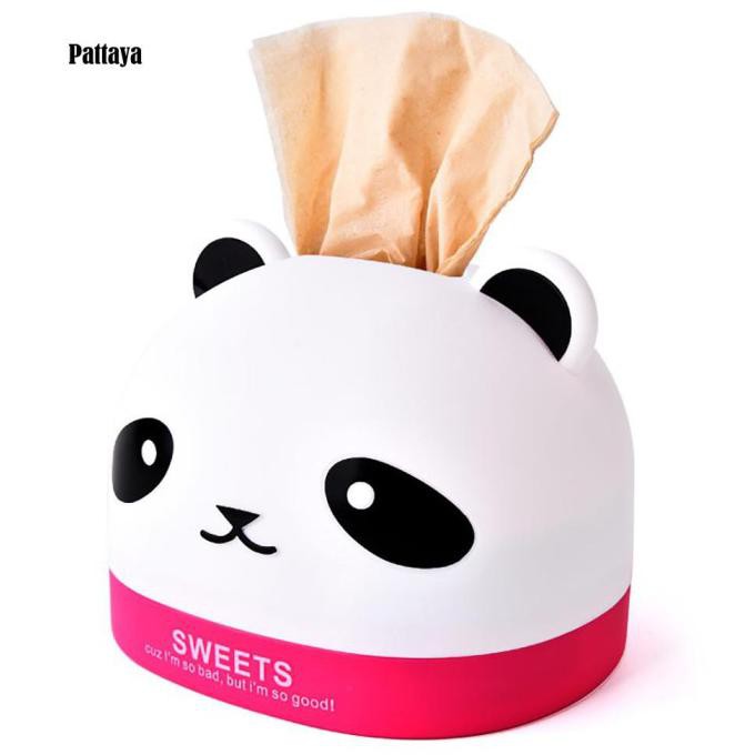 Jual Pt Panda Head Table Top Antidust Tissue Storage Box Home ...