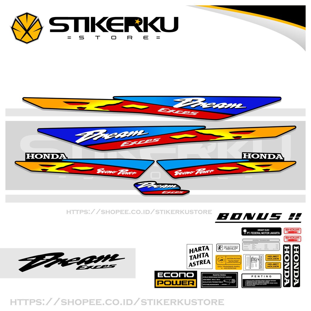 Jual STICKER STRIPING DREAM / LEGENDA / IMPRESA / LEGENDA 2 / STIKER ...