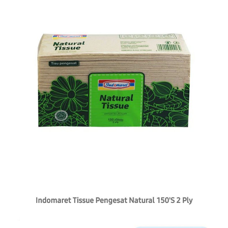 Jual TISSUE PENGESAT NATURAL INDOMARET 150'S 2 PLY | Shopee Indonesia