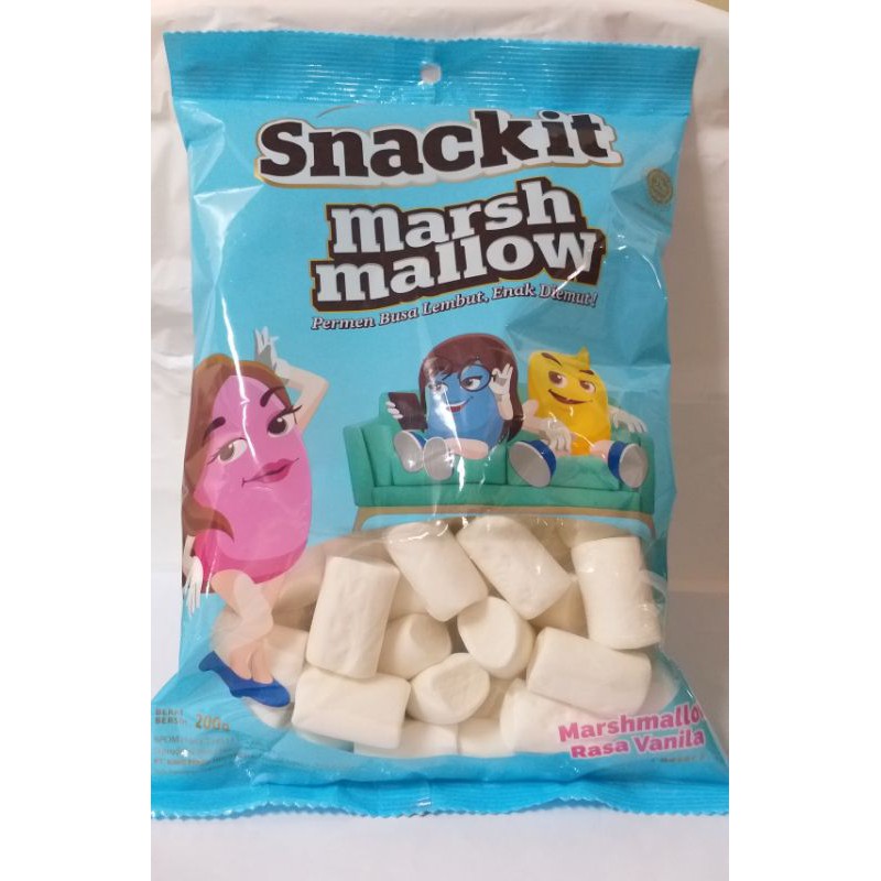 Jual Snackit Marshmallow American Vanilla 200gr | Shopee Indonesia