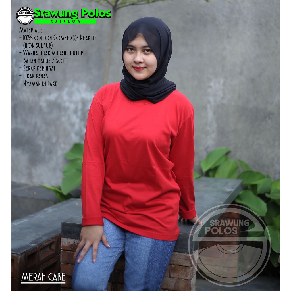Jual Kaos Polos Premium (Warna Merah Cabe) | Shopee Indonesia