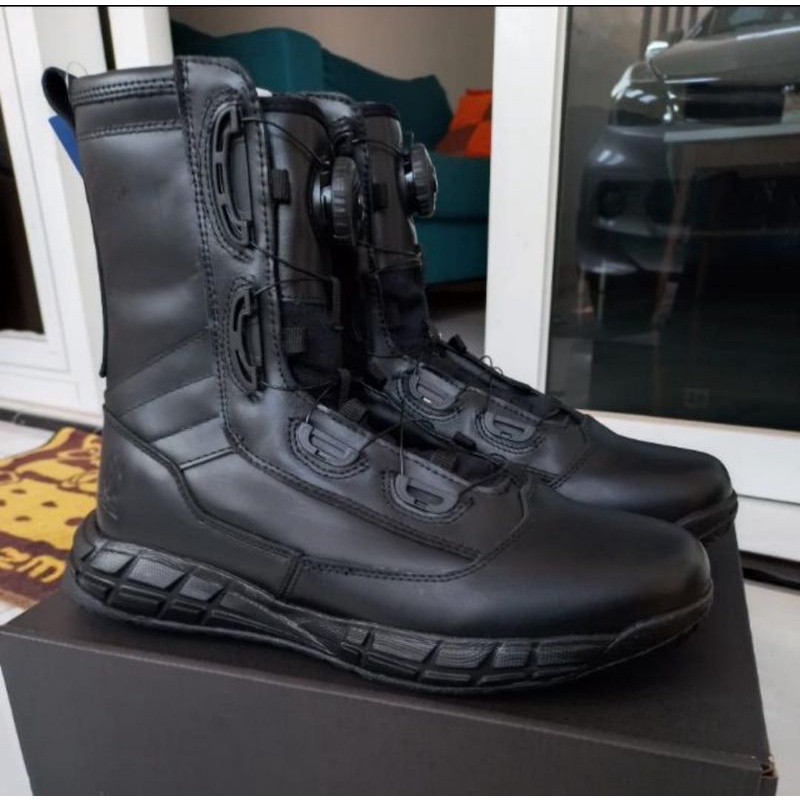 Jual Sepatu pdl TNI polri tali putar full kulit merek tactical | Shopee ...