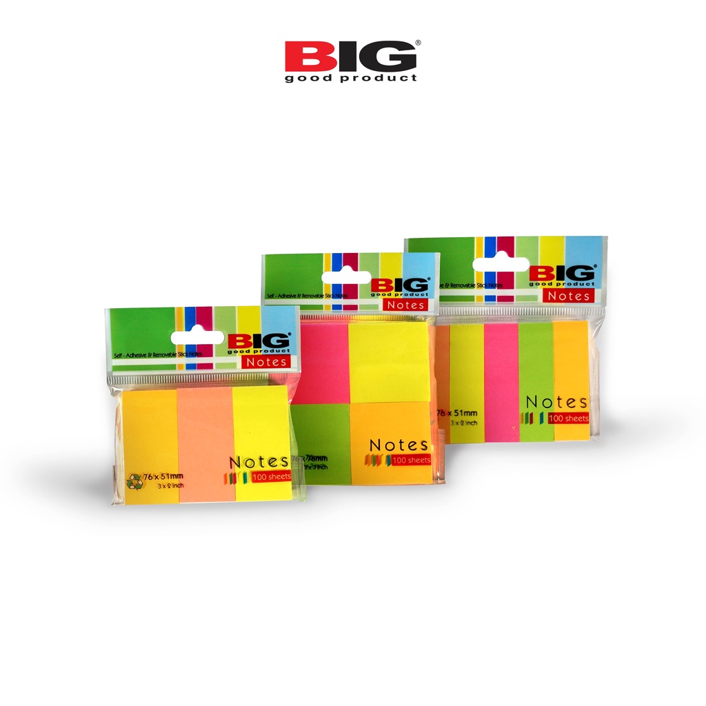 Jual BIG Sticky Notes Warna/ Note Kertas/ Memo Tempel | Shopee Indonesia