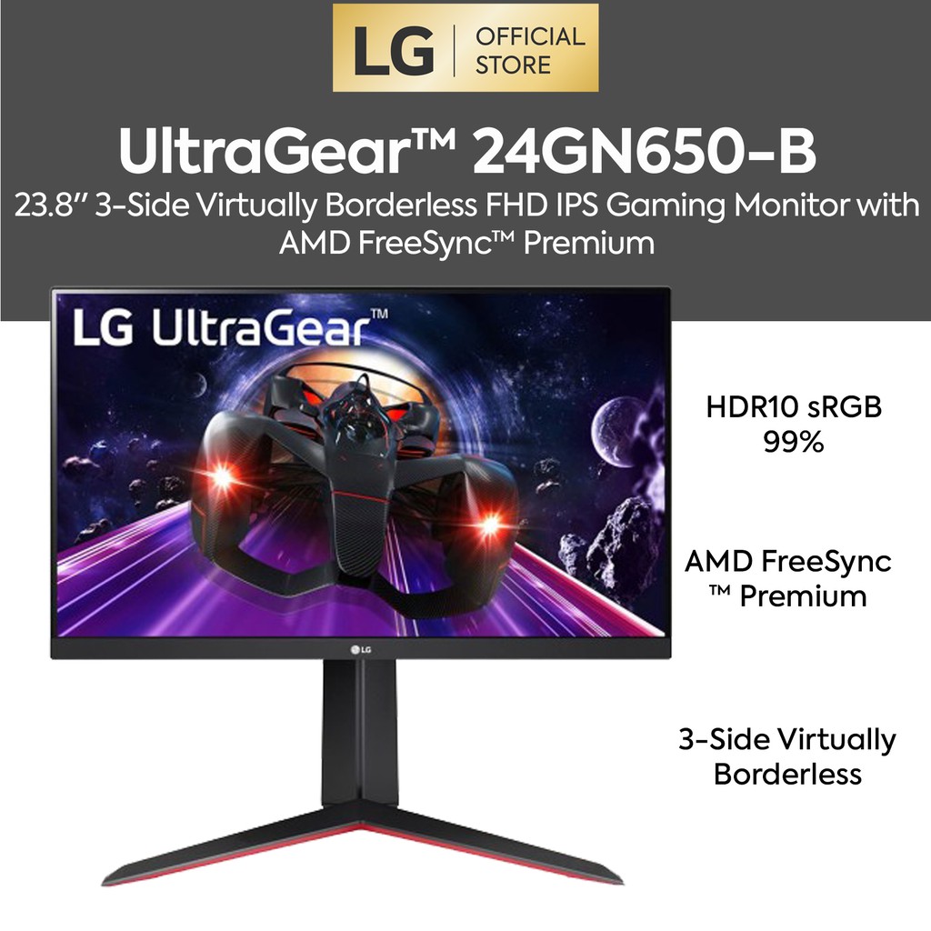 Jual LG UltraGear™ 24GN650-B 23.8'' FHD IPS Gaming Monitor AMD FreeSync ...