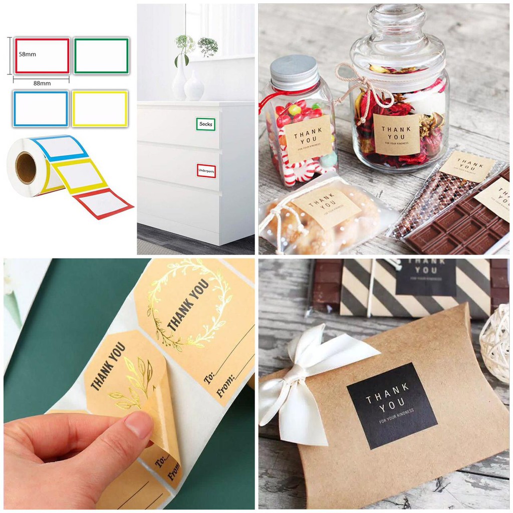 Jual Sticker Label Kotak Big Size polos/ Sticker polos Besar Motif ...