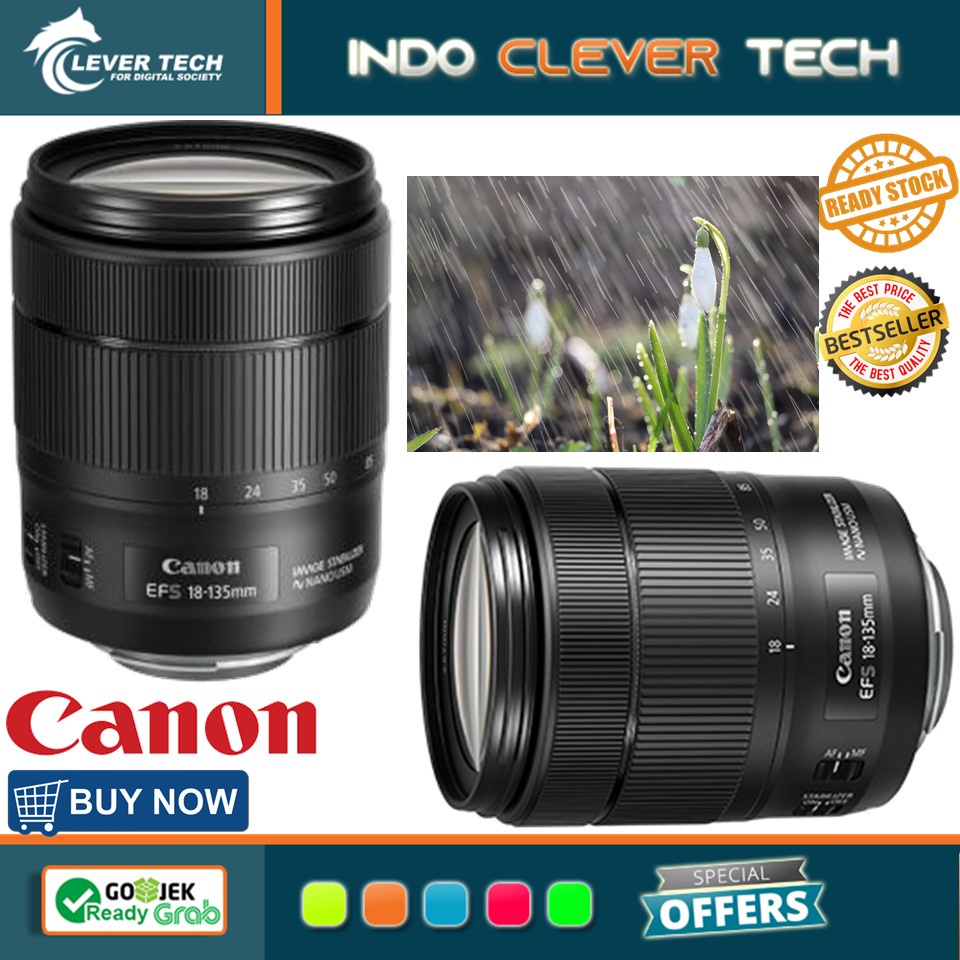 Jual Canon EF-S 18-135mm f/3.5-5.6 IS USM (White Box) | Shopee Indonesia