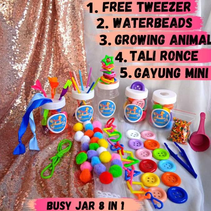 Jual BUSY JAR 7 IN 1 LENGKAP / MAINAN EDUKASI DAN SENSORI | Shopee ...