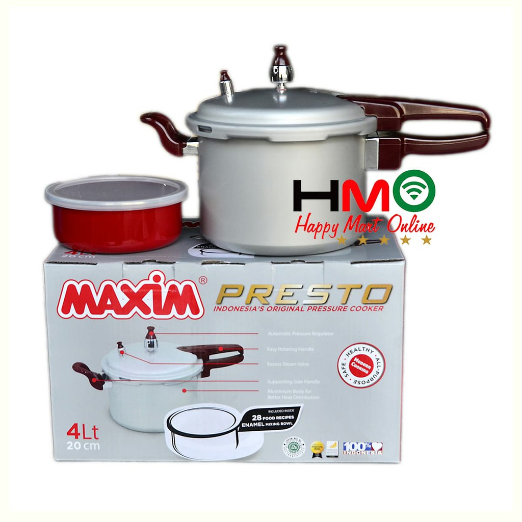 Jual Maxim Panci Presto Maxim Pressure Cooker 4 Liter / 20CM | Shopee Indonesia