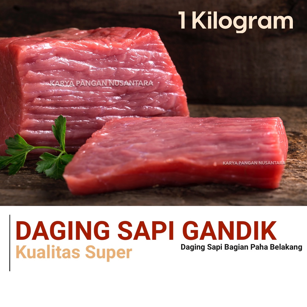Jual DAGING SAPI GANDIK 1 KG / BEEF SILVERSIDE / BEEF TOPSIDE 1000 GRAM ...