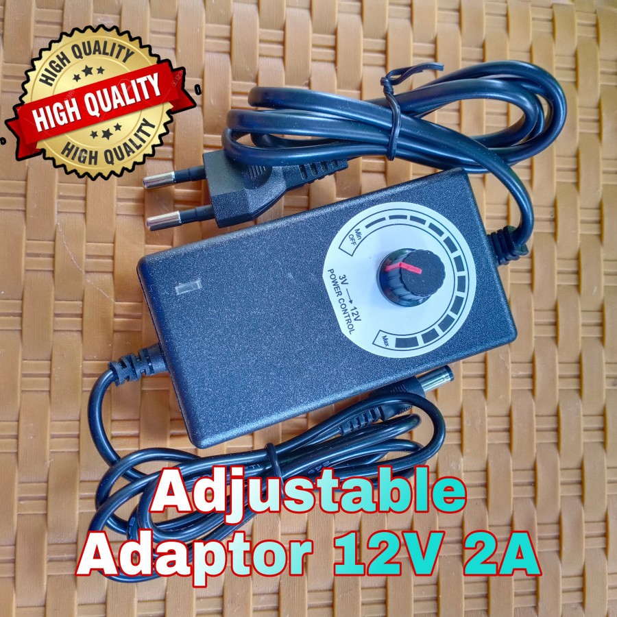 Jual Adaptor 3V-12V DC 2A Power Supply Universal 3V 5V 9V 12V Dimmer ON ...