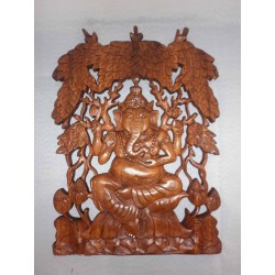 Jual Ukiran Bali Pandil Kayu Ganesha 40cm x 30cm | Shopee Indonesia